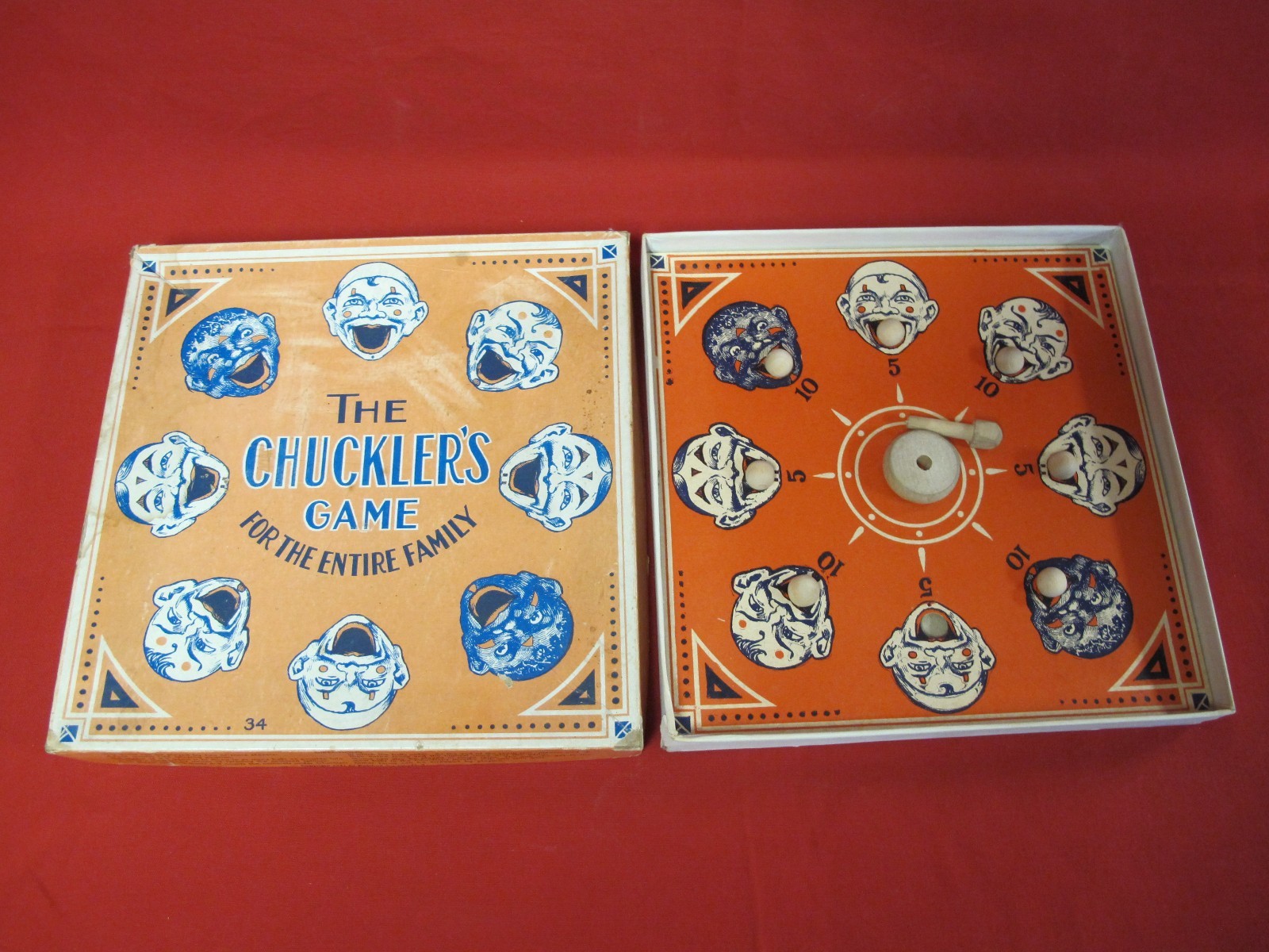 Scarce 1931 THE CHUCKLER'S GAME Rosebud Art Co NY Family Board Game | eBay