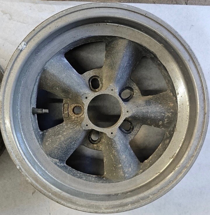 ET Vintage Torque Thrust Style 5 Spoke Mag Wheels 14x7 Chevy Ford Mopar ...