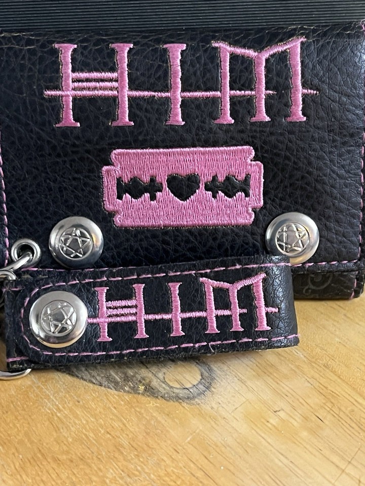 Vintage HIM Chain Wallet HEARTAGRAM Razor Blade Black and Pink ...
