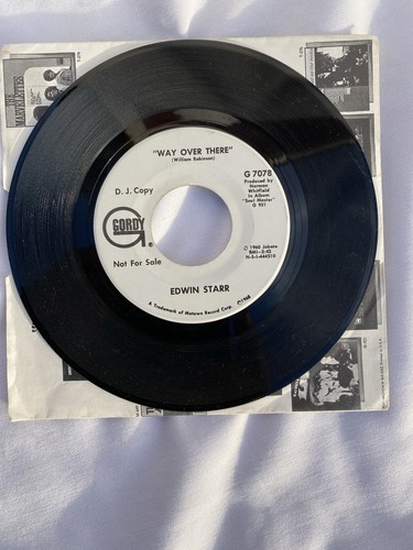 Edwin Starr Way Over There Promo 7” Record 45 Gordy 7078 | eBay