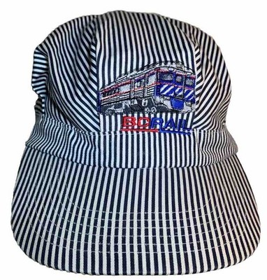 BC Rail Railroad Conductor’s Train Snap Back Cap Hat Vintage | eBay UK