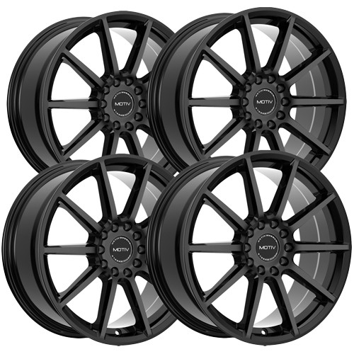 (Set of 4) Motiv 431B Elicit 16x7.5 5x108/5x4.5" +40mm Gloss Black ...