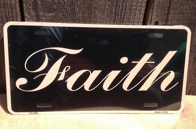 Faith Black Gold Jesus Christ God Christian License Plate Auto Car ...