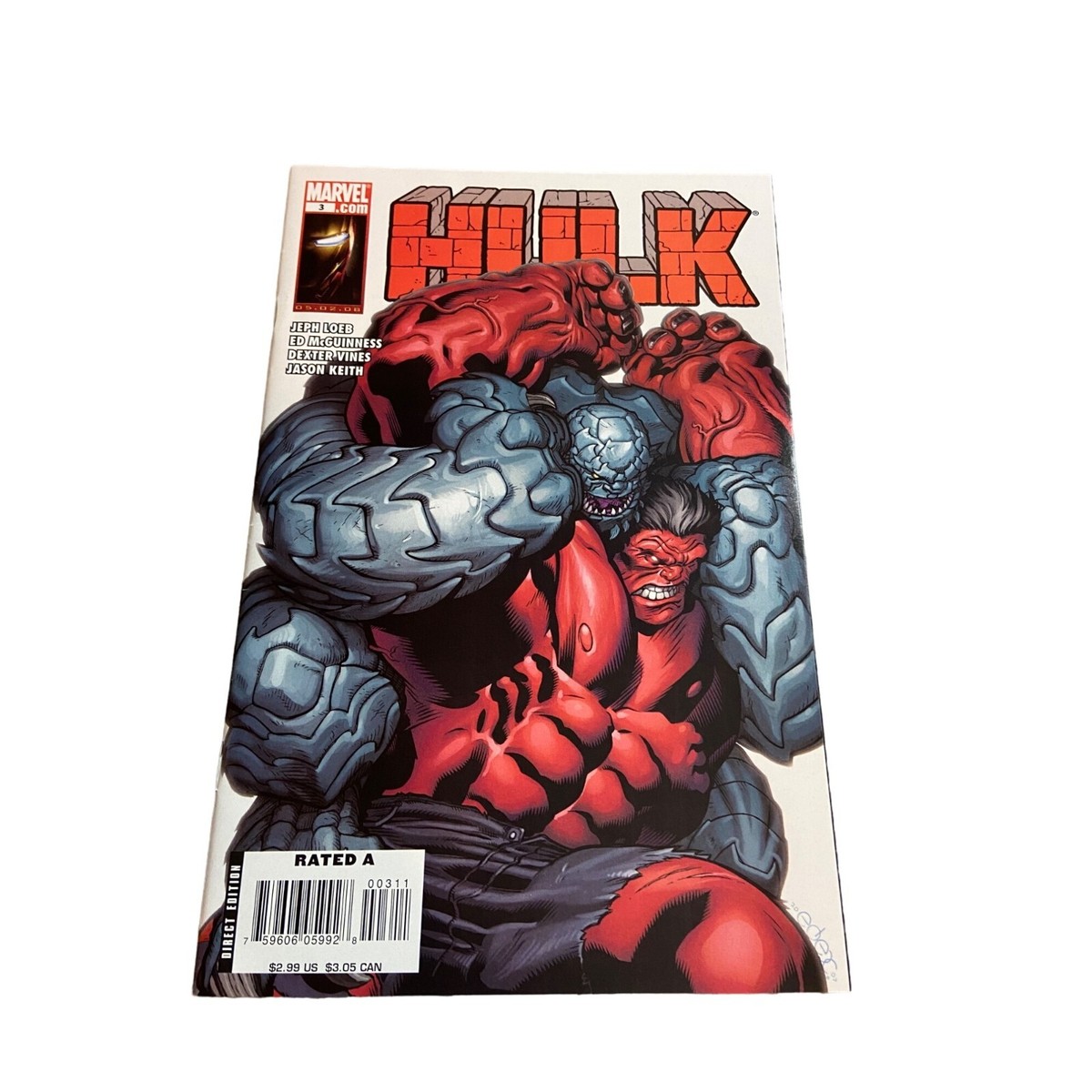 A Bomb Vs Red Hulk Hulk #3 Ed McGuinness Red Hulk Marvel 08 Jeph Loeb