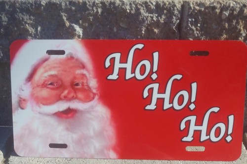 SANTA CLAUS IN CHRISTMAS VINTAGE HOLIDAY METAL LICENSE VANITY PLATE! | eBay