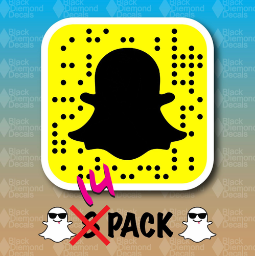 Snapchat Snapcode QR Code 14 PACK 1.5" Custom Vinyl Decal Sticker JDM ...