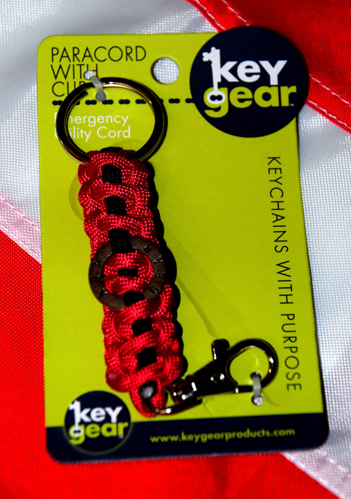Paracord keychain w/clip bug out bag camp hike survival emergency UST ...