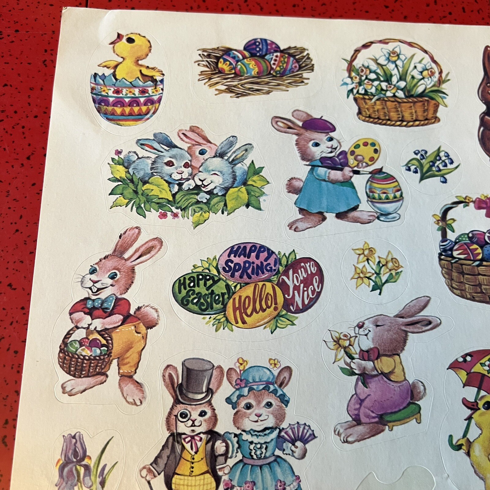 1985 EASTER SPRING STICKERS Yuri Salzman 80s VTG scholastic Extremely ...