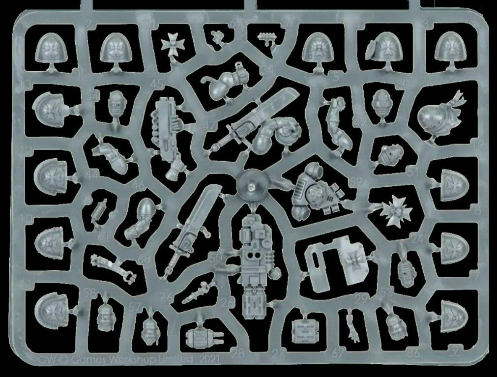 Black Templars Upgrades Sprue 1 Accessories Multi Melta Sword Space ...