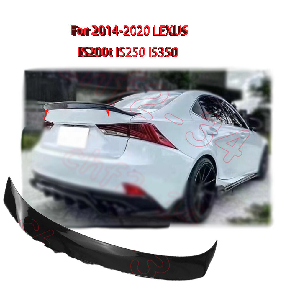 For 2014-2020 LEXUS IS200t IS250 IS350 Glossy Black ABS Rear Trunk ...