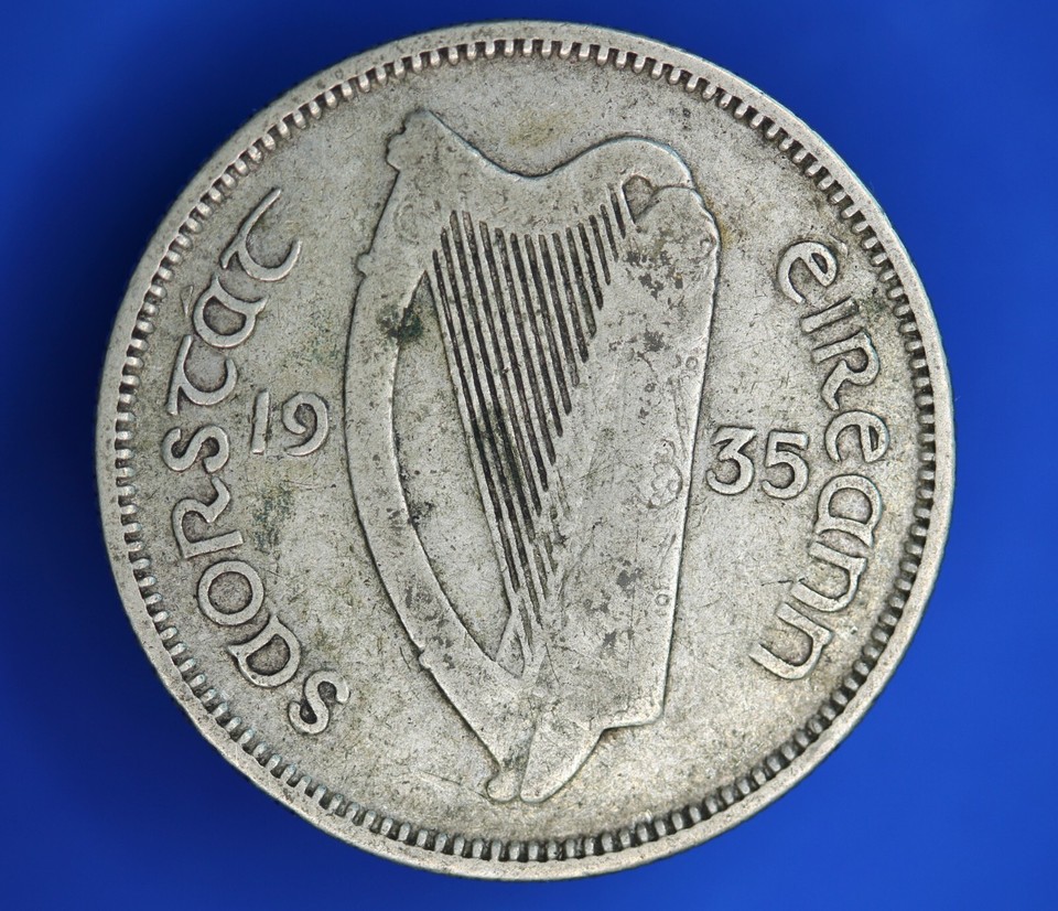 1935 Irish Ireland EIRE Shilling, Bull coin, 75% silver [32604] | eBay