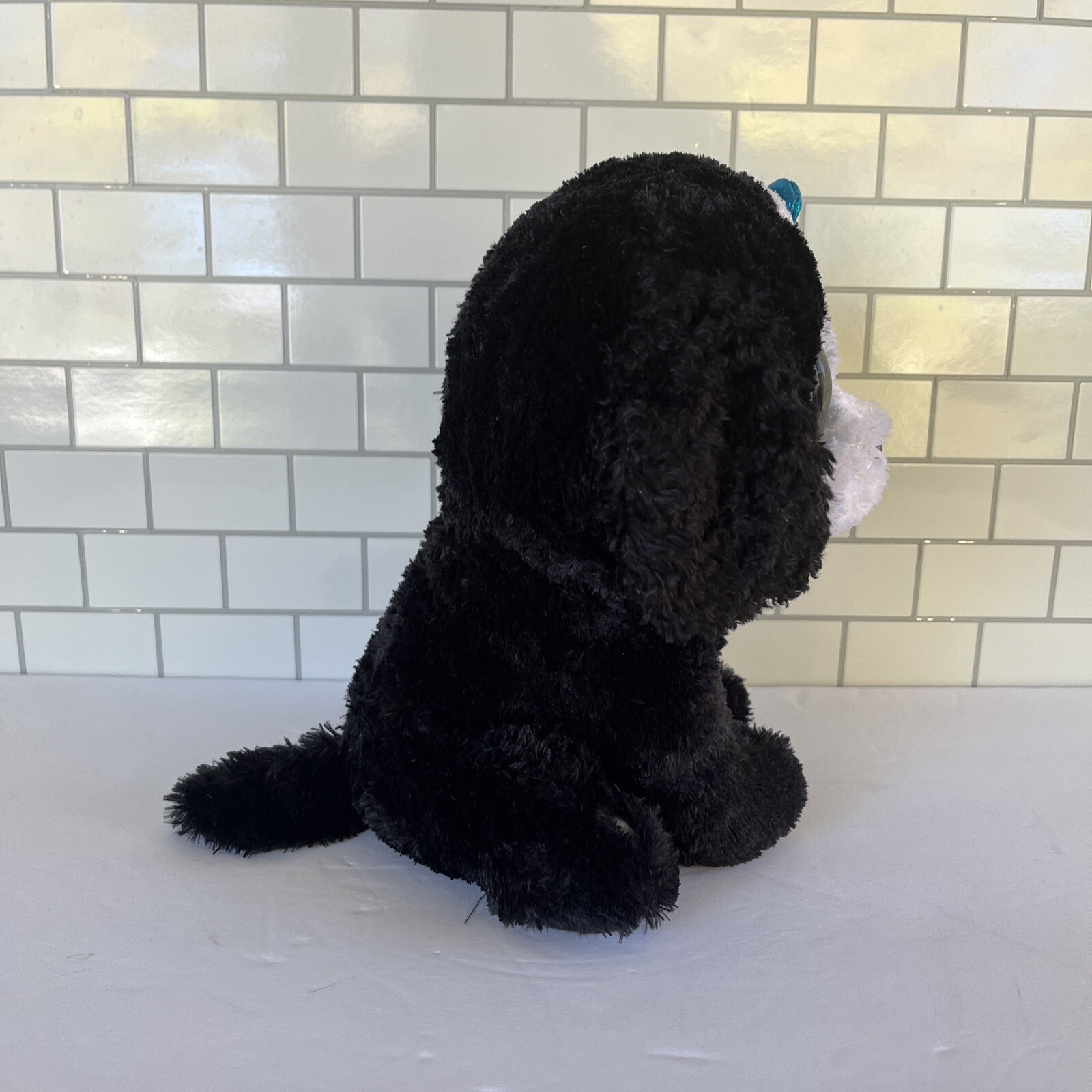 TY Beanie Boos Tracey Dog Plush 2017 Blue Glitter Eyes 9in Medium GC1 ...