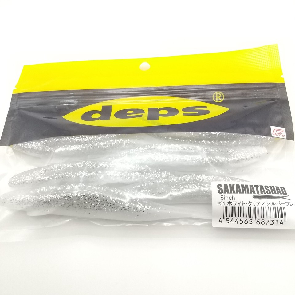 Deps Sakamata Shad 6 inch Soft Plastic Worms Choose Colors Made in ...