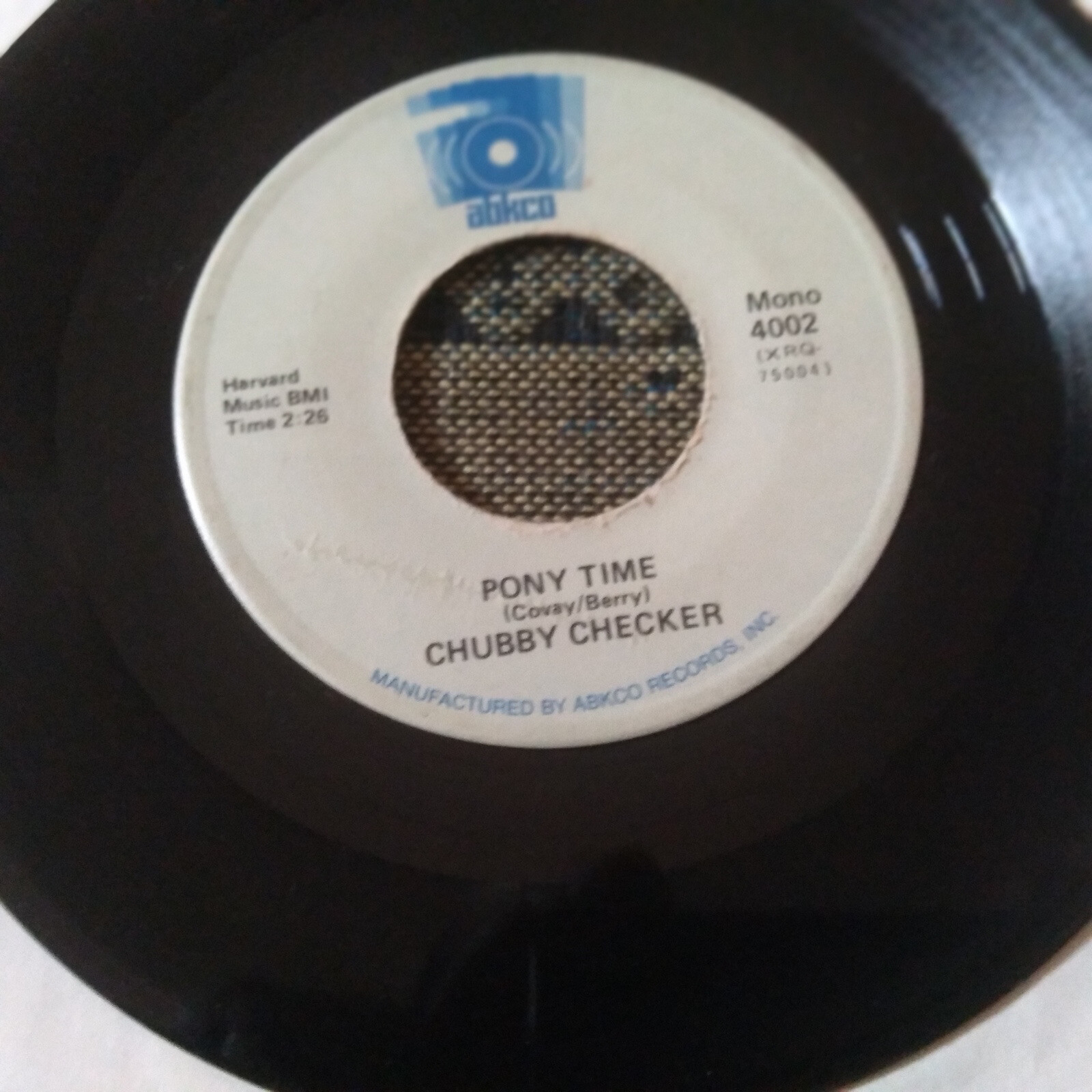 45rpm Chubby Checker-THE HUCKLEBUCK Mono 4002 Cond used please c pics ...