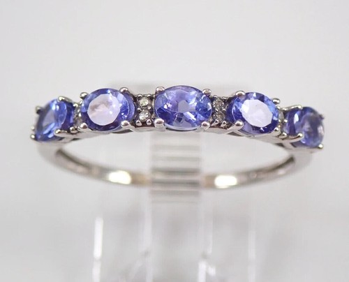2.00Ct Oval Cut Lab-Created Tanzanite Wedding Ring 14k White Gold ...