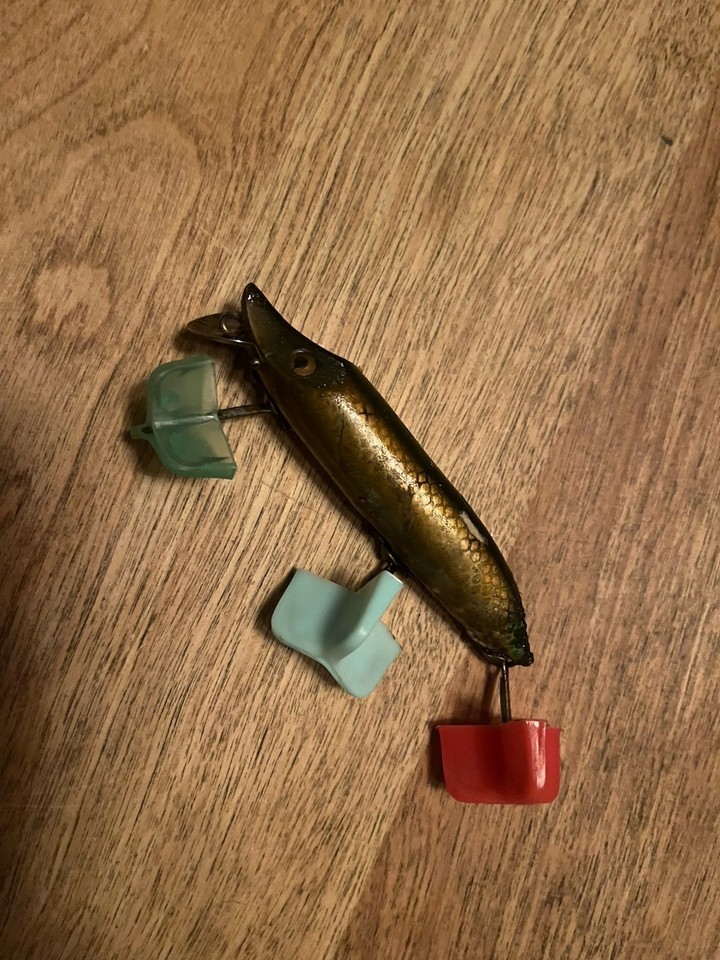 Vintage Wooden Heddon Vamp Spook Fishing Lure Crank bait | eBay