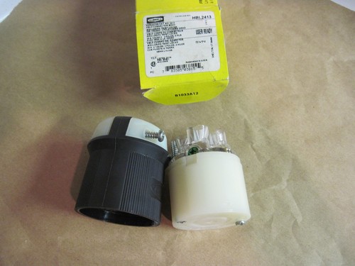 Hubbell HBL2413 Insulgrip Twist-Lock Plug 3P/4W 125/250V NEMA L14-20R ...