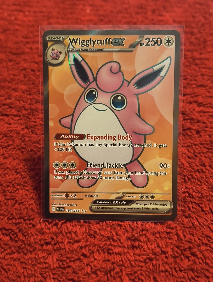 Pokémon TCG Wigglytuff EX Scarlet & Violet Holo Ultra Rare Card 187/165 ...