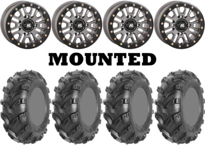 Kit 4 AMS Swamp Fox Plus 26x9-14/26x11-14 on High Lifter HL23 Beadlock ...