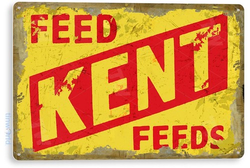 TIN SIGN Kent Feeds Retro Rustic Feed Seed Store Farm Barn Sign C311 | eBay
