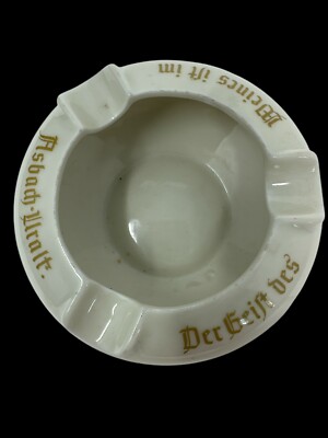 VTG Asbach Uralt German Brandy Advertising Porcelain Ashtray Heinrich ...