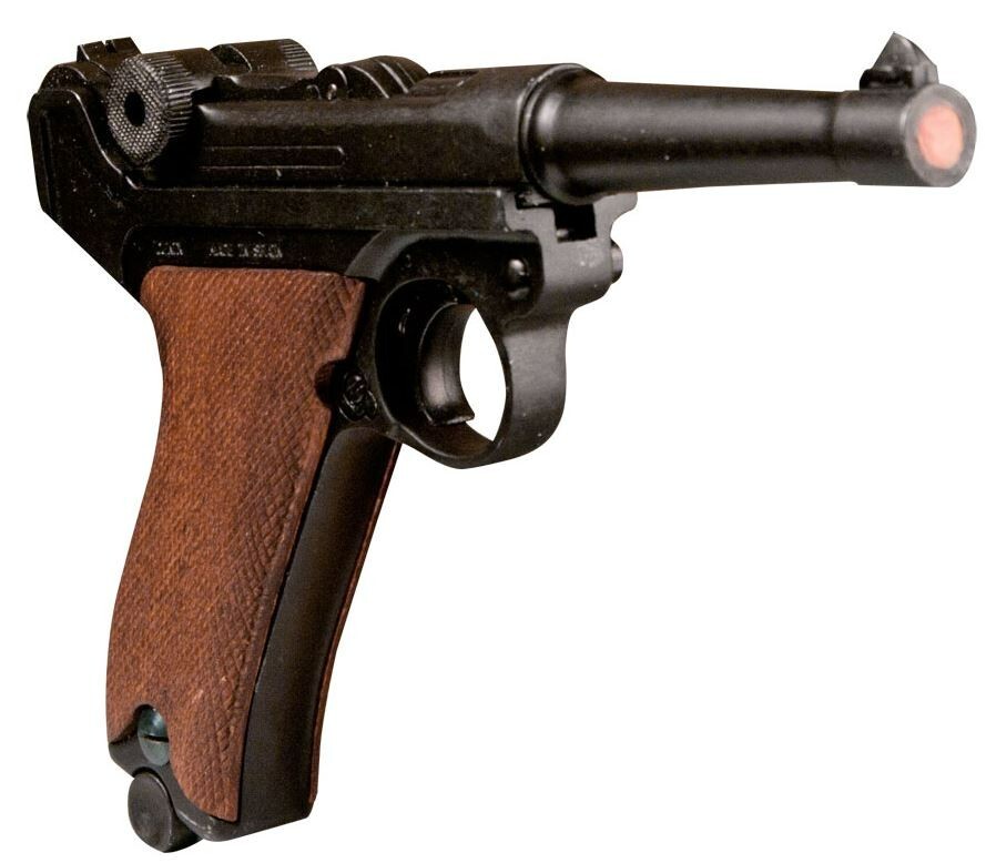 Denix German Luger Parabellum P-08 Non-Firing Prop Gun Wood Grips in ...