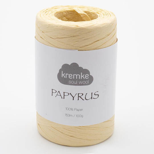 Raffia yarn KREMKE PAPYRUS Paper yarn for crochet 50g / 3.6 oz - 153m ...