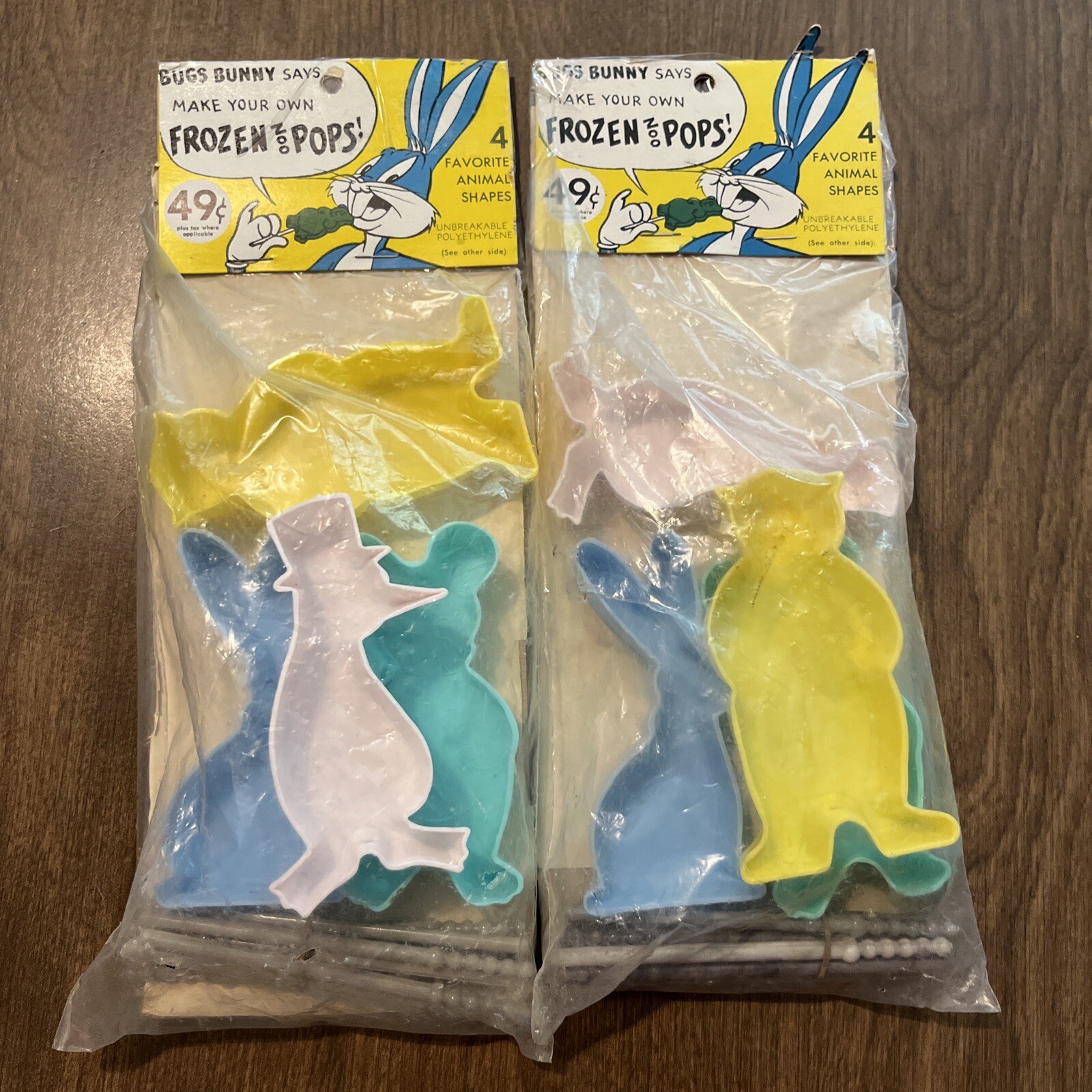 2 Packs Of 1957 Frozen Zoo Pops Frozen Drink Animal Mold Set Bugs Bunny ...