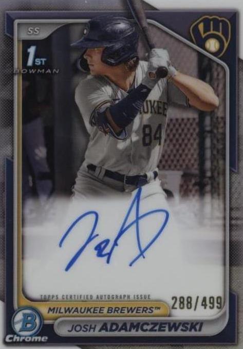 2024 Bowman Chrome - Prospect Autographs Josh Adamczewski #CPA-JAI ...