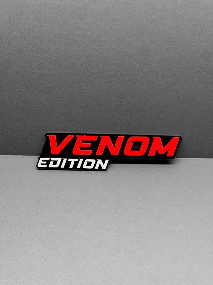 Red Venom Edition Emblem Car Badges Badass 3D Sticker Decal Multicolor ...