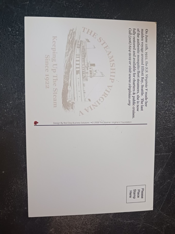 vtg postcard SS Virginia V Maiden Voyage unposted | eBay