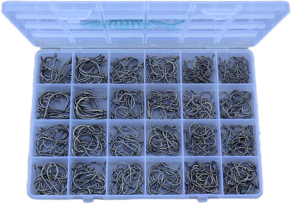 Fishing Hooks Freshwater Saltwater Fish Hooks Bulk Fishing Hooks Set ...