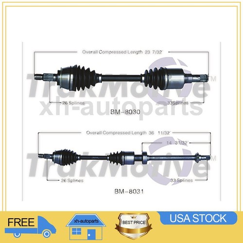 Fits 2005~2008 Mini Cooper 2X Front Left Front Right TrakMotive CV Axle ...