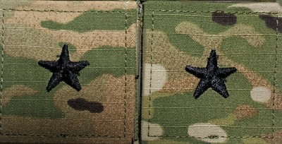 Army General Chevron MultiCam OCP Rank TABs 2" x 2" Hook Back - Pair | eBay