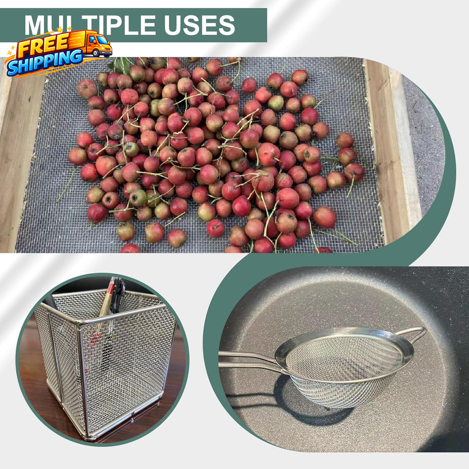 304 Stainless Steel Wire Mesh Screen 15.7 X 59 Inches, 1Mm Hole 20 Mesh ...