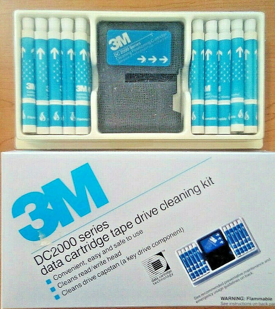 Data Tape Cartridge Drive Cleaning Kit, DC2000 Series, Cleans Drive ...