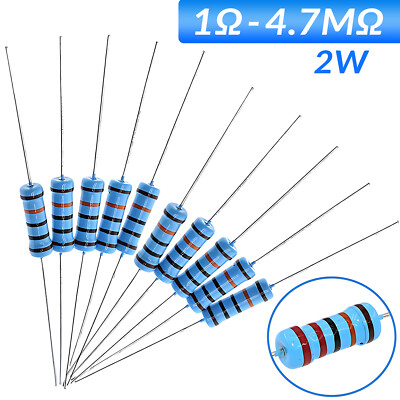 2 Watt Big Power Resistors Metal film 1% Full Range of Values 1 Ohm - 4 ...
