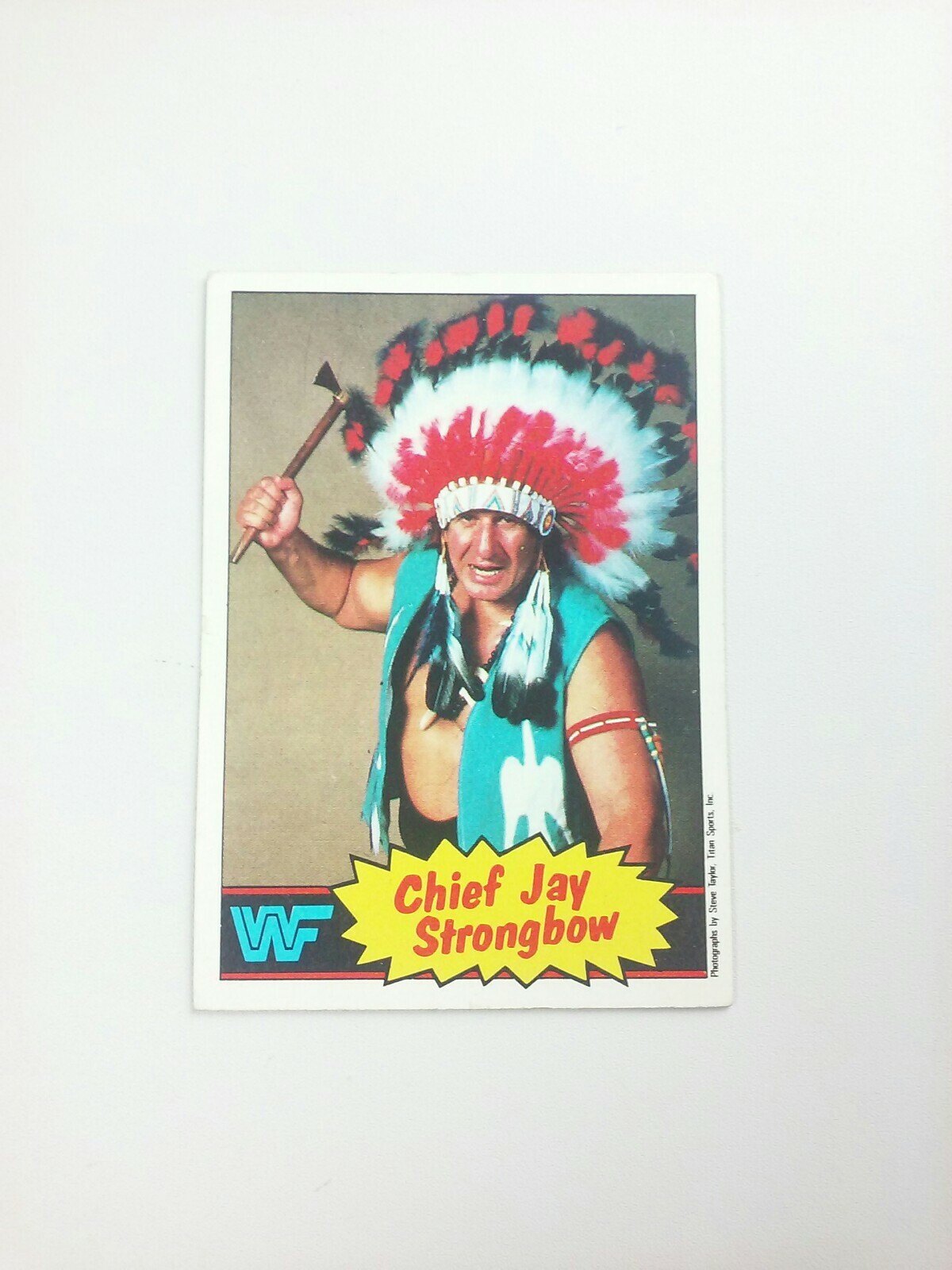 Chief Jay Strongbow. 1985 WWF Titan Sports Collectors Card | eBay