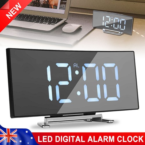 LED Display Bedside Digital Clock Desk Table Time Temperature Alarm ...