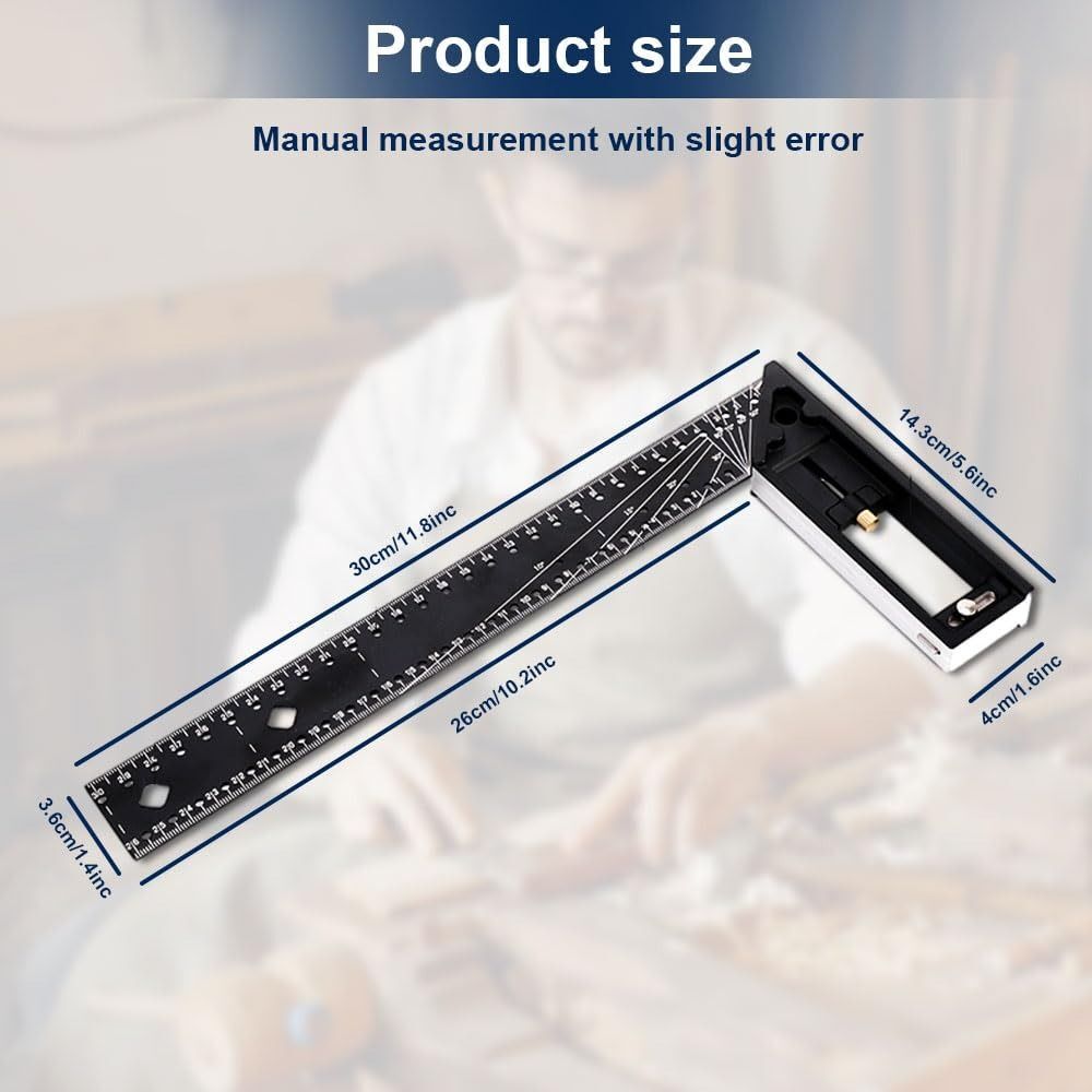 Angle 45/90 Gauge Right Angle Ruler Universal Combination Carpenter ...