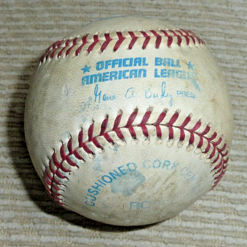 Vtg 1995 Gene Budig GAME USED Rawlings Official American League MLB ...