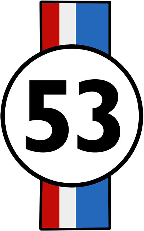 Herbie The Love Bug 53 logo VW Volkswagen Beetle decal 3M with laminate ...