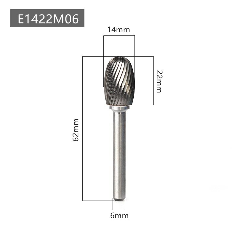 6mm-16mm Burr Grinding Head Drill Bit 6mm Shank Carbide Rotary File ...