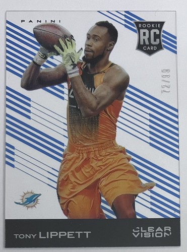 Tony Lippett 2015 Panini Clear Vision Blue ROOKIE /99 #161 - Miami ...