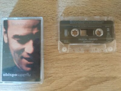 Cassette audio K7 tape:PASCAL OBISPO,"SUPERFLU","PERSONNE,"IL FAUT DU ...