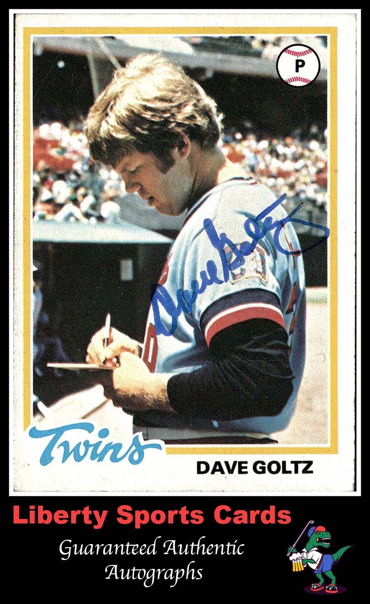 1978 Topps Dave Goltz #249 Authentic Autographed Card Minnesota Twins ...