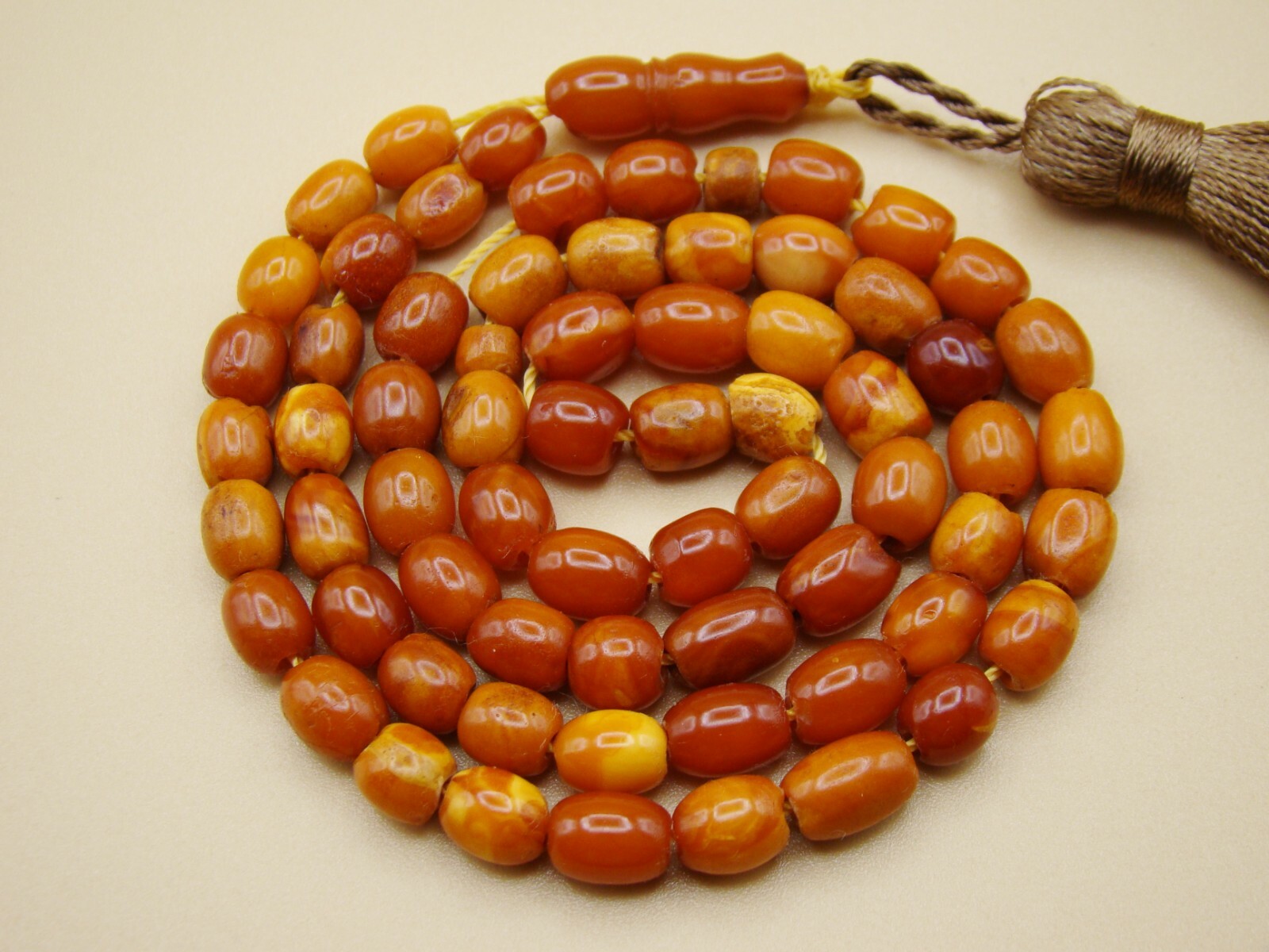 Old Real Antique Rare Natural Amber Necklace / Rosary… - Gem