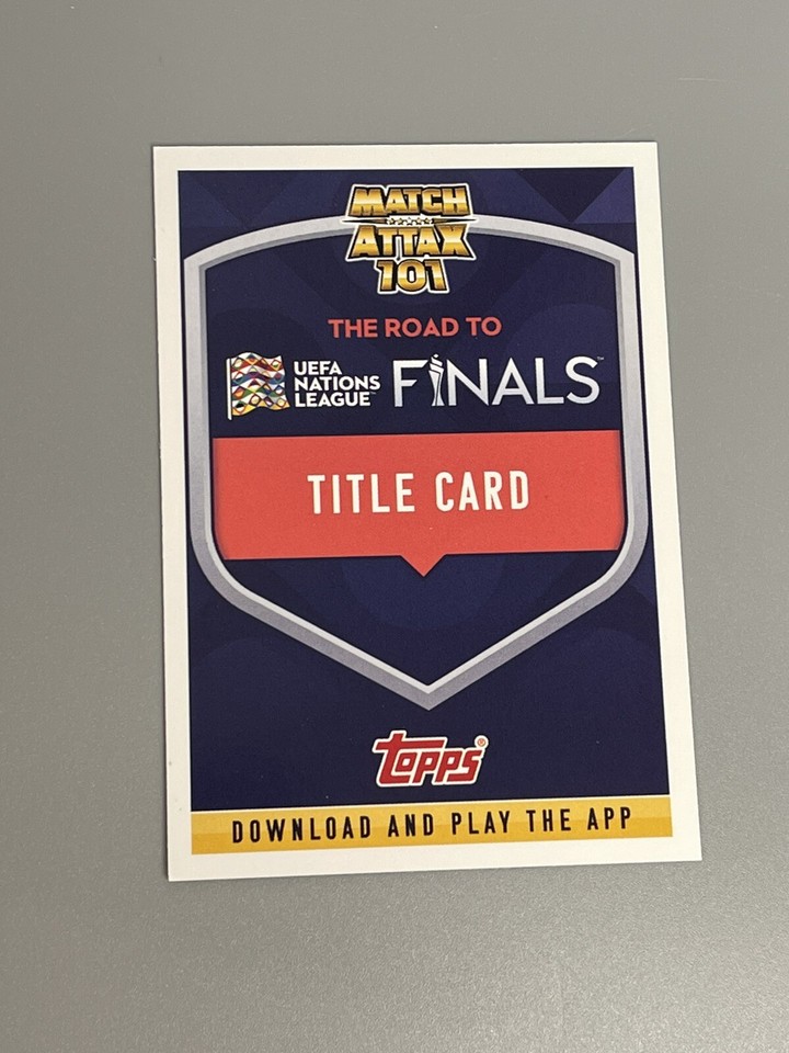 2022-23 Topps Match Attax Road To The Nations League Final Title Card ...