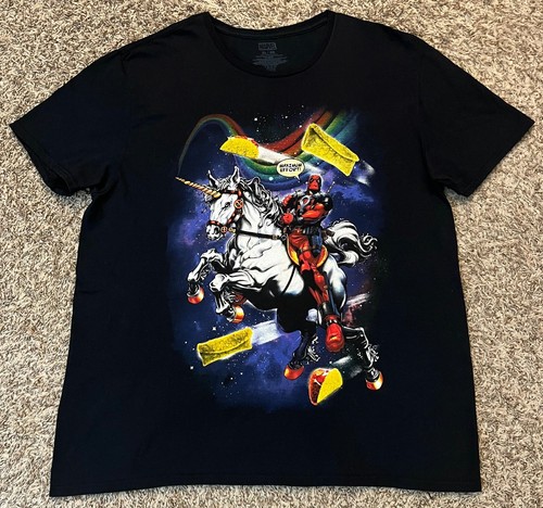 Marvel Comics Deadpool Official Maximum Effort Unicorn Men's T-Shirt XL | eBay
