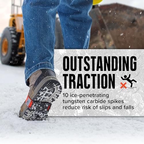 K1 Mid-Sole Ice Cleats for Men & Women - Rotatable Low Profile (Hi-Vis ...
